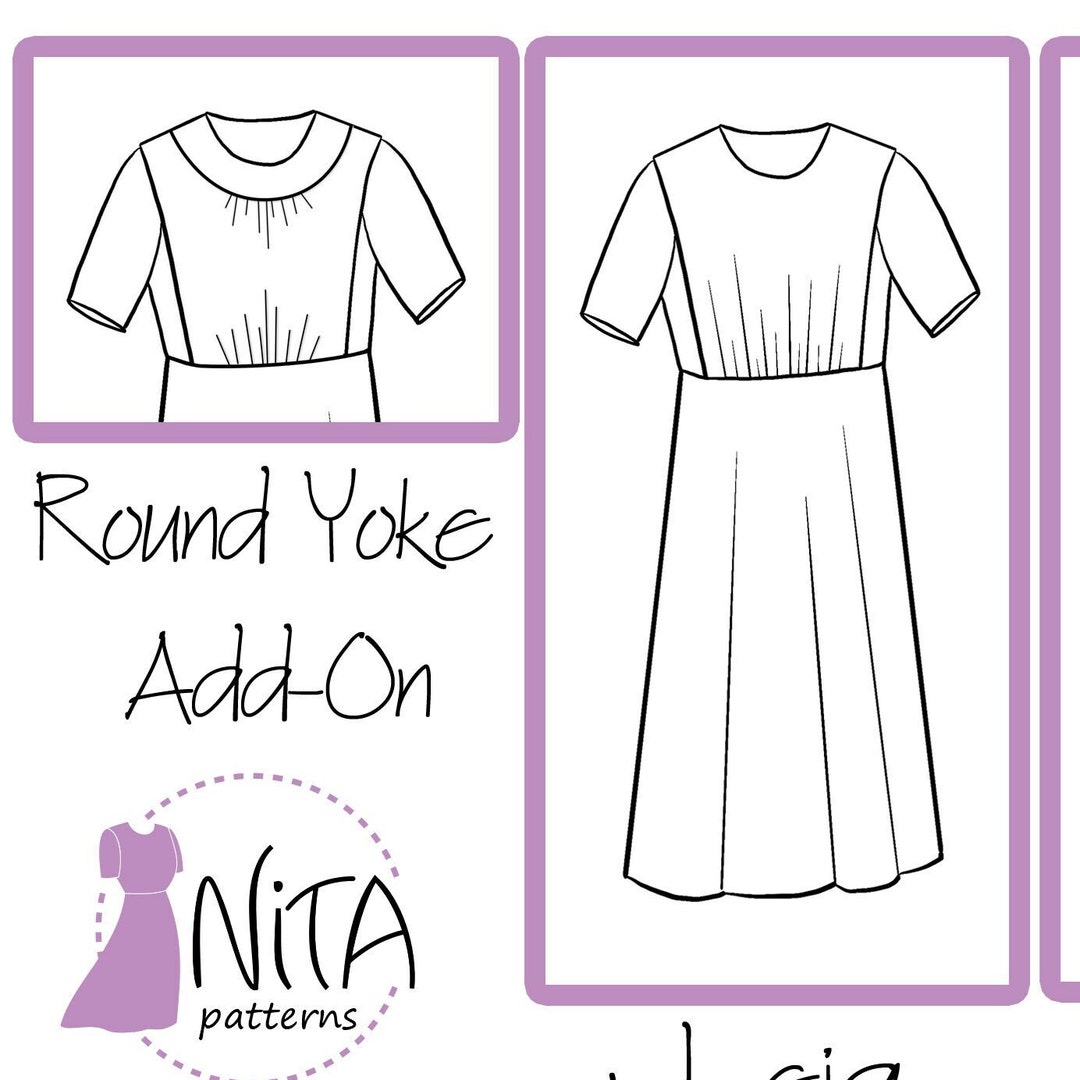 BUNDLE Round Yoke + Leia Dress Pattern | Women's Modest Cape Dress ...