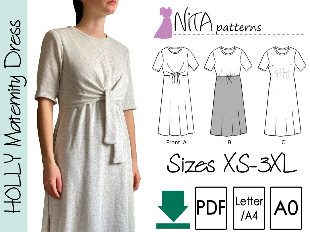 PDF Maternity Holly Shift Dress Sewing Pattern Womens Modest - Etsy