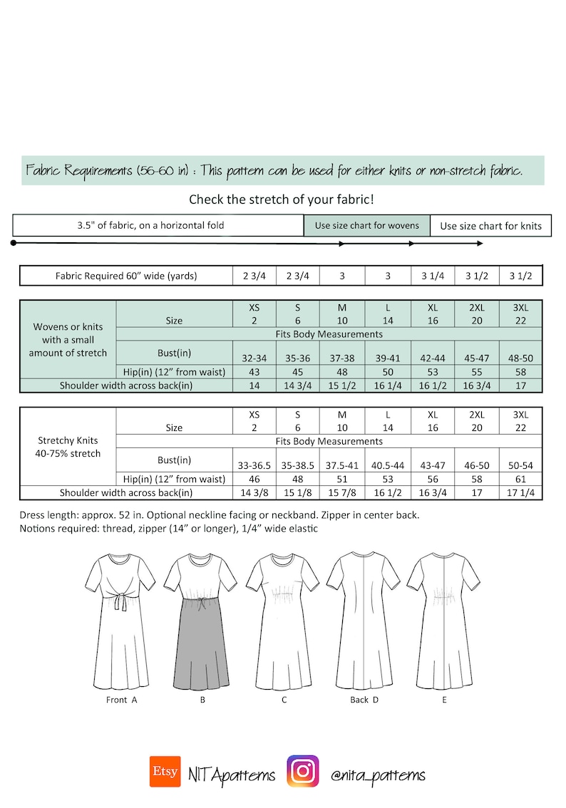 PDF Maternity Holly Shift Dress Sewing Pattern| Womens Modest Dress ...