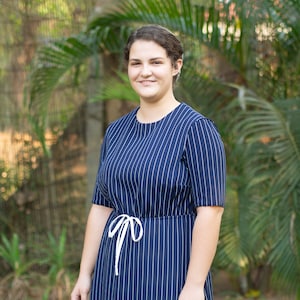 Emma Drawstring Waist Dress |women's Modest Cape Dress | Knit Fabric ...