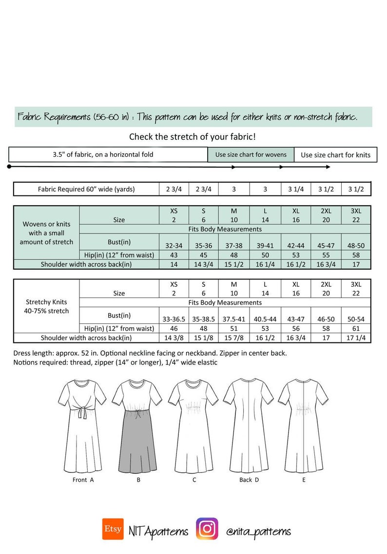 Maternity Holly Shift Dress Sewing Pattern| Womens Modest Dress Pattern | Knit Dress| NITA ...