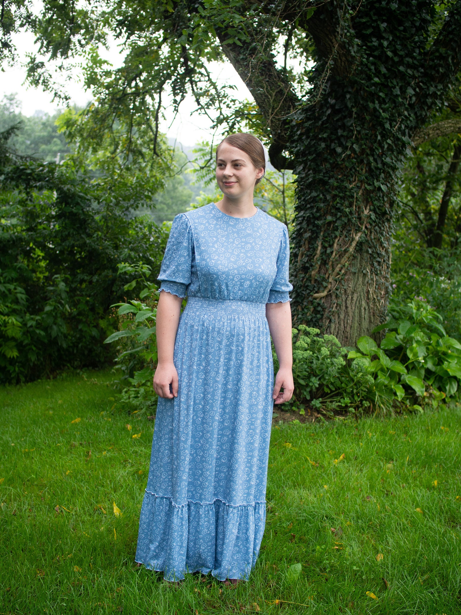 Emma Drawstring Waist Dress |women's Modest Cape Dress | Knit Fabric ...