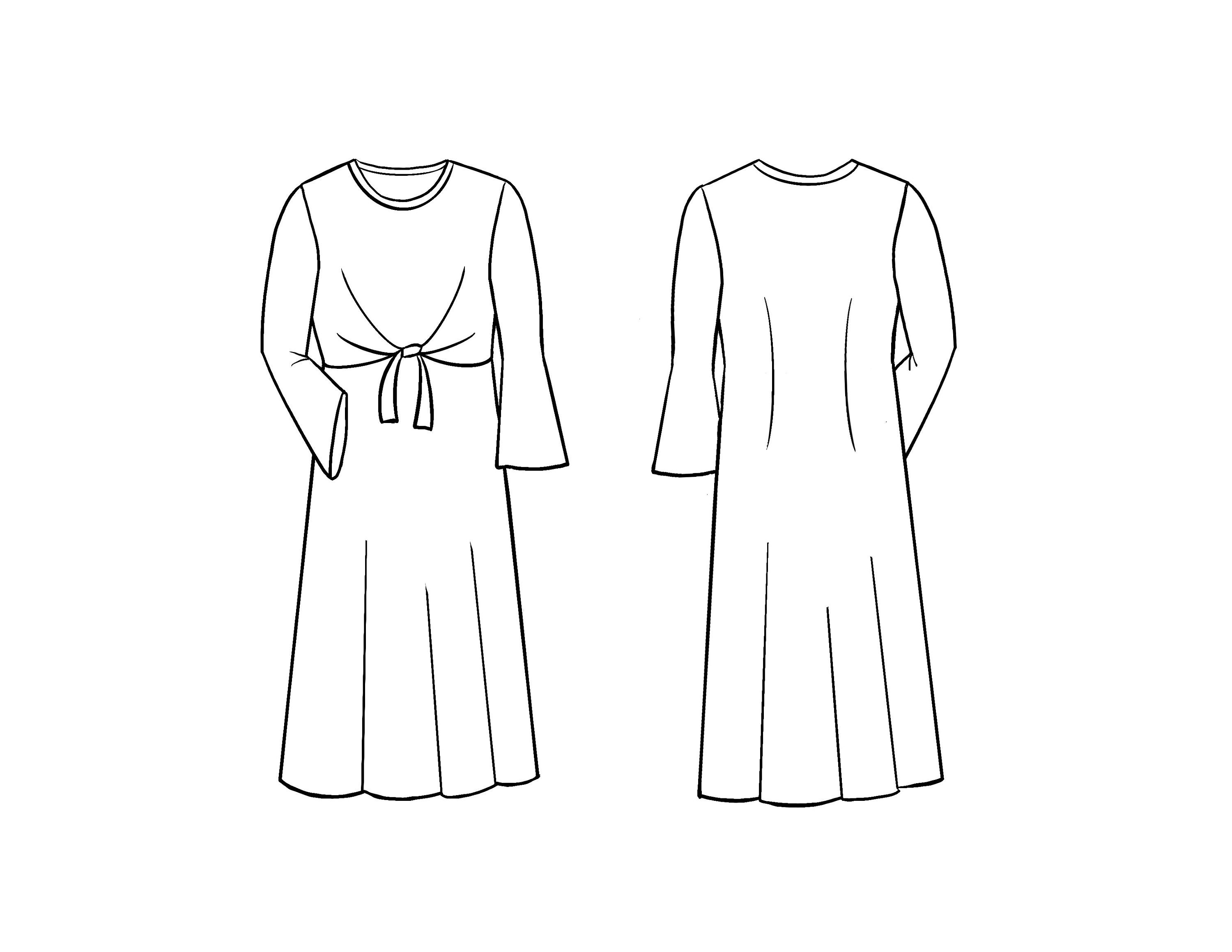PDF Girls Holly Shift Dress Sewing Pattern| Tie Front Dress Pattern ...