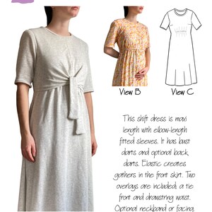 PDF Maternity Holly Shift Dress Sewing Pattern| Womens Modest Dress Pattern | Knit Dress| NITA ...