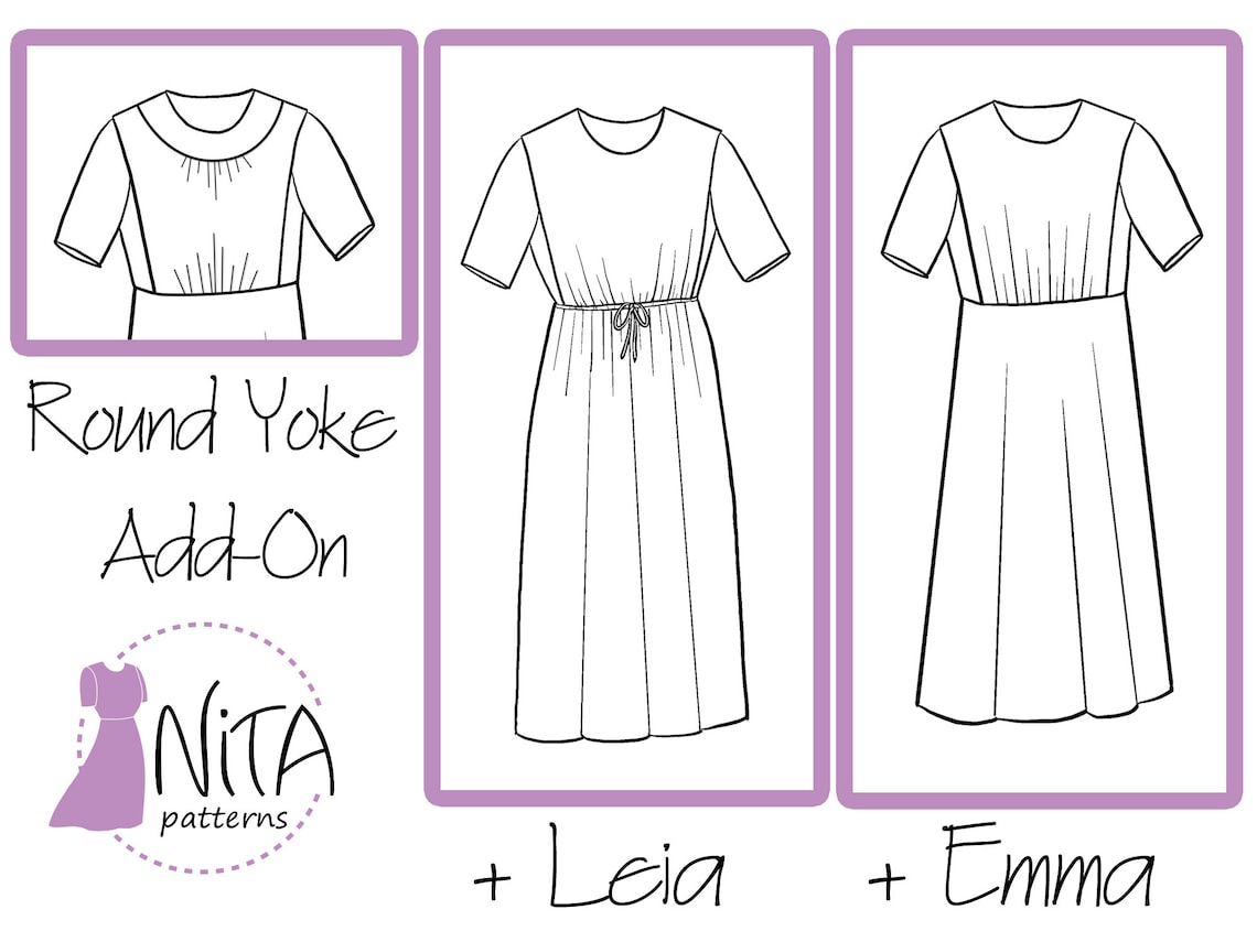 Round Yoke Dress Pattern Add-on Women's Modest Cape - Etsy