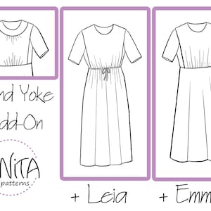 Round Yoke Dress Pattern Add-on Women's Modest Cape - Etsy