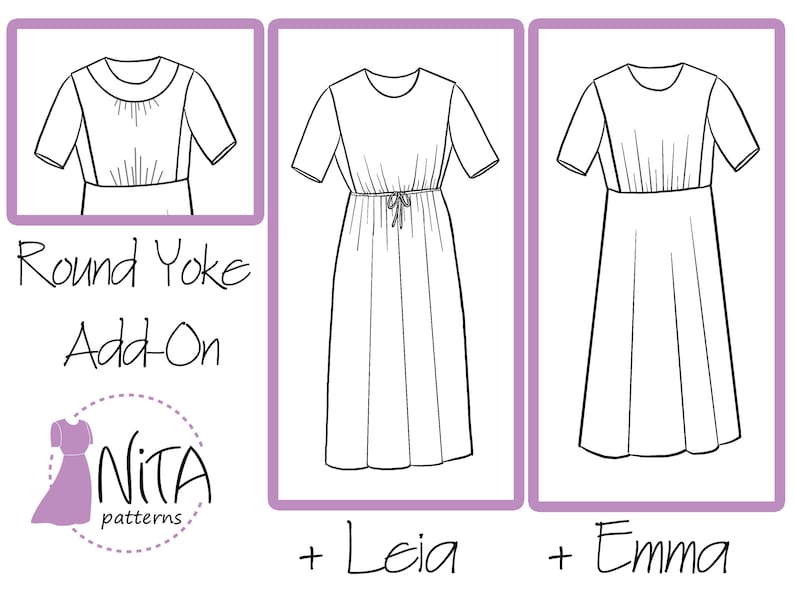 Round Yoke Dress Pattern Add-on Women's Modest Cape - Etsy