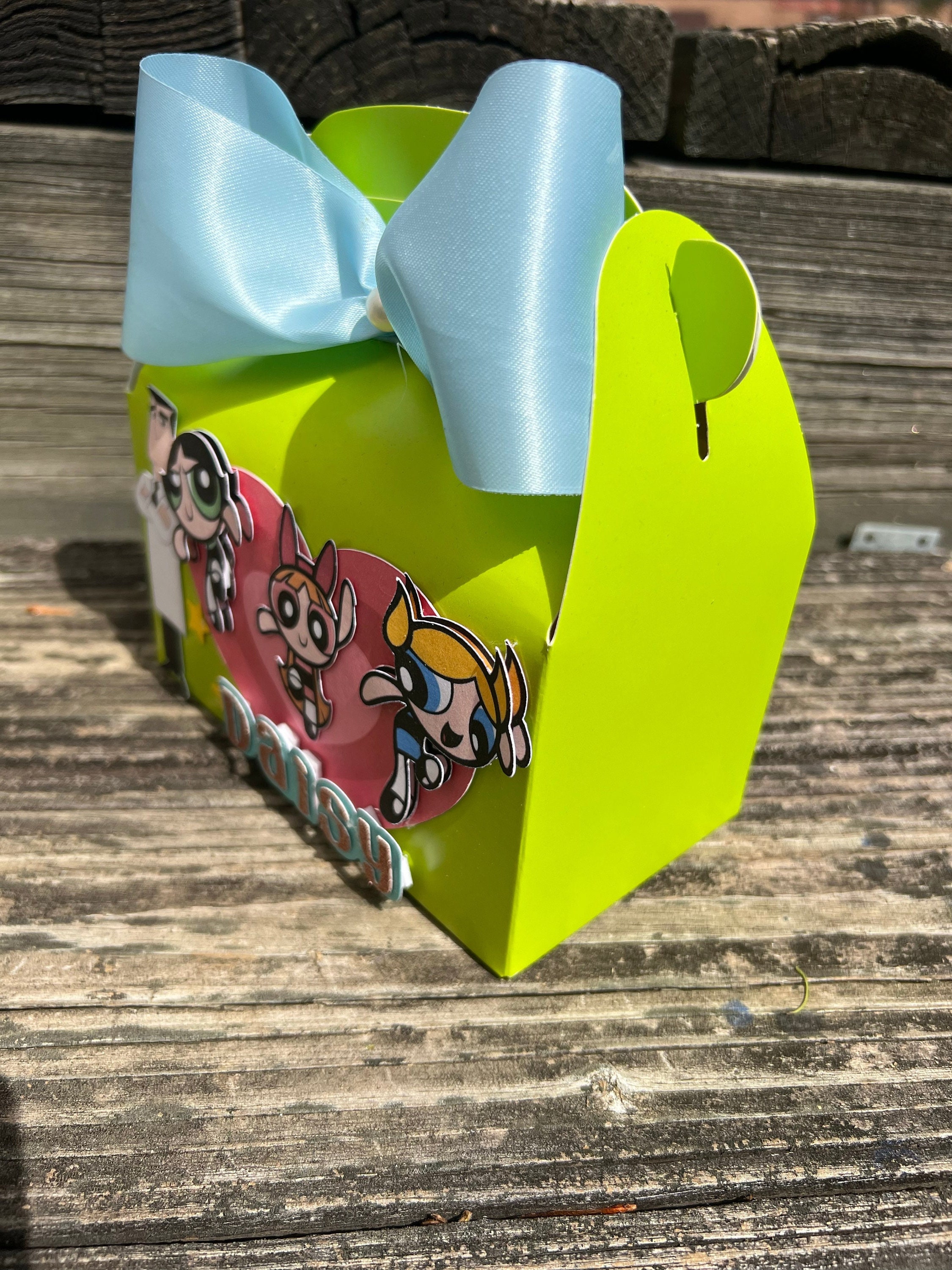 Power Puff Girls Treat Box / Power Puffs Girl Party Favor / Power Puff ...