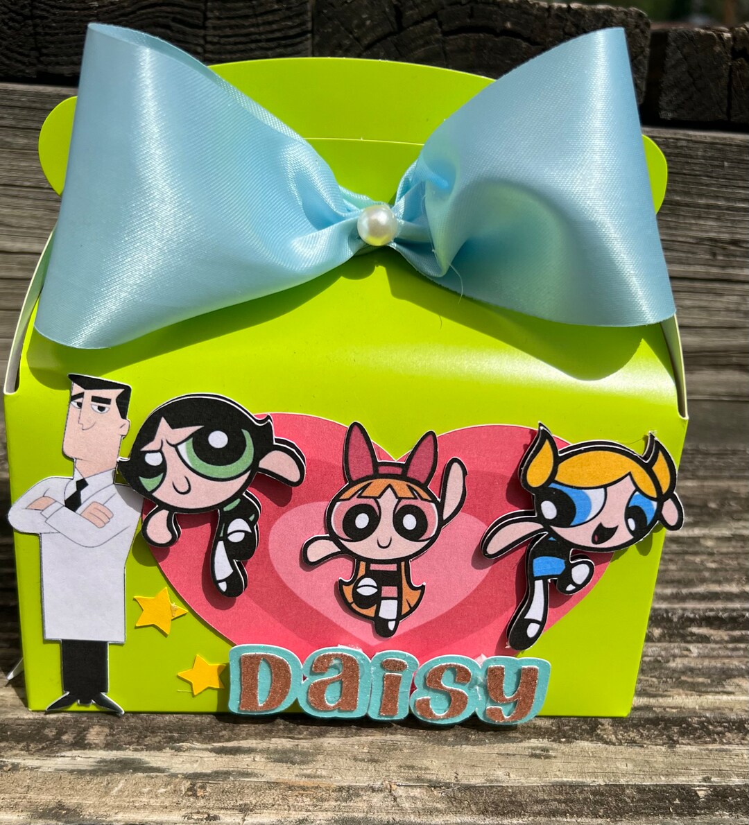 Power Puff Girls Treat Box / Power Puffs Girl Party Favor / Power Puff ...