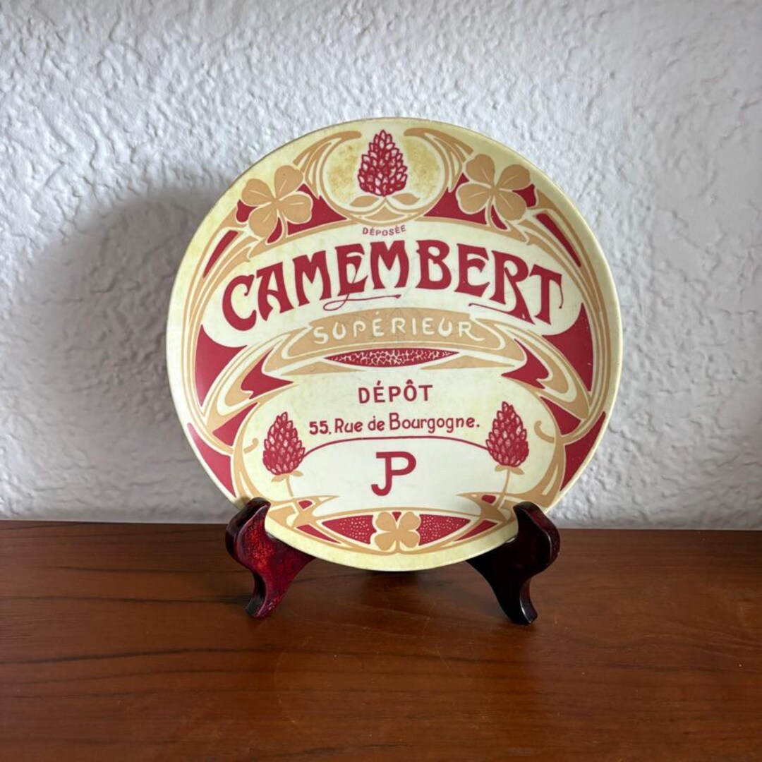 Vintage French Camembert Plate | Decorative Cheese Label Collector ...