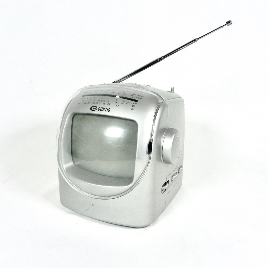 Mini Television With AM-FM Radio Curtis RTO78 Silver Space Saver Not ...