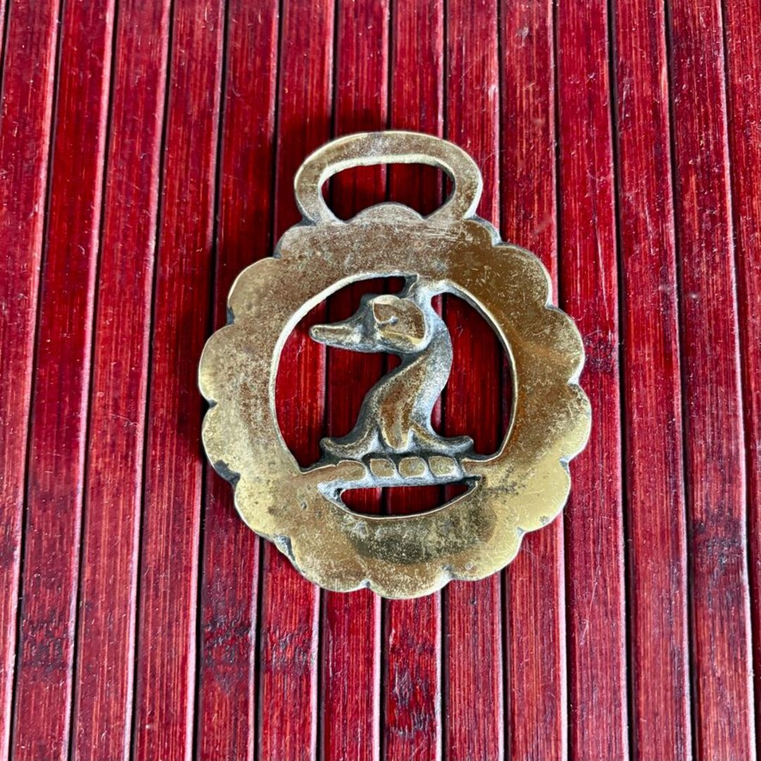 Vintage Horse Brass Heraldic Sea Horse Griffin | Bridle Ornament With ...