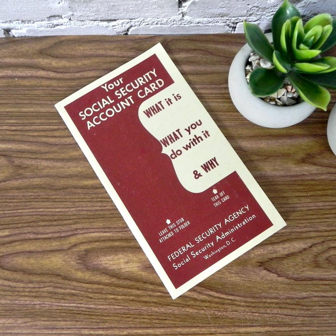 1950 Social Security Pamphlet Federal Security Administration ...