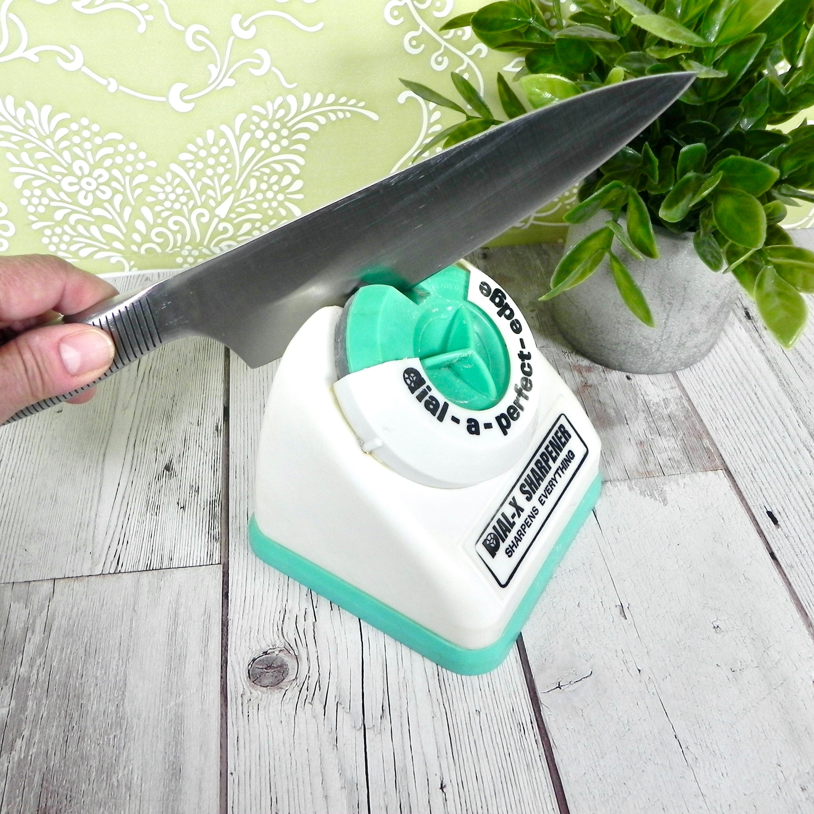 Dial-x Sharpener for Knives Scissors Tools | Vintage Turquoise Kitchen ...