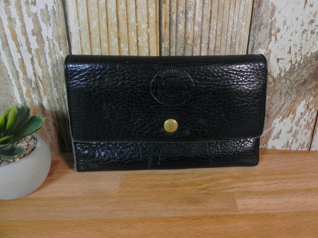 Leather Roots Wallet | Vintage Billfold | Leather Money Pouch - Etsy