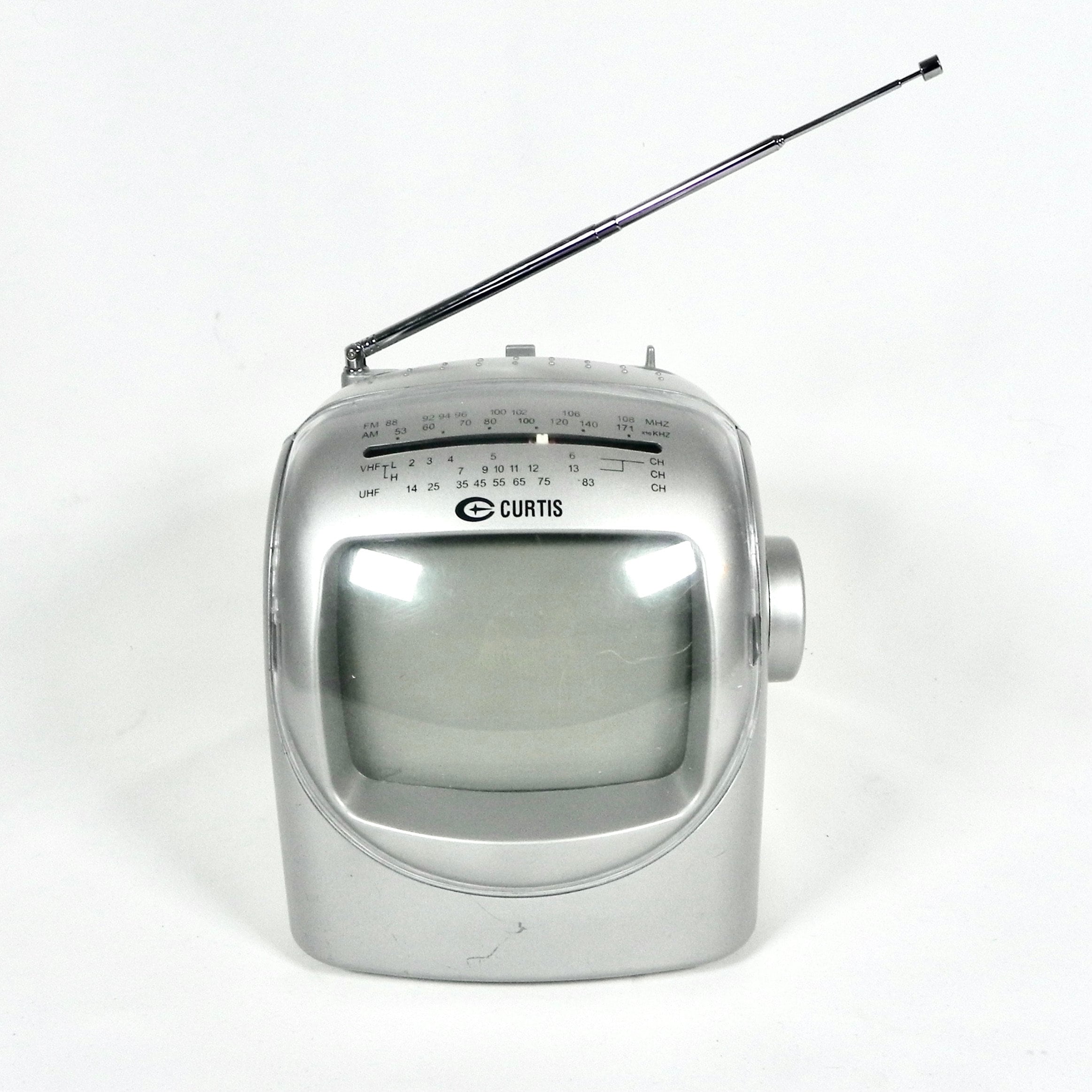 Mini Television With AM-FM Radio Curtis RTO78 Silver Space Saver Not ...
