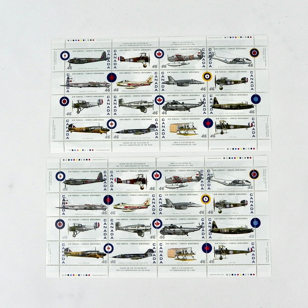 Canadian Air Forces 75th Anniversary #1808 Pane of 16 | Canadian ...