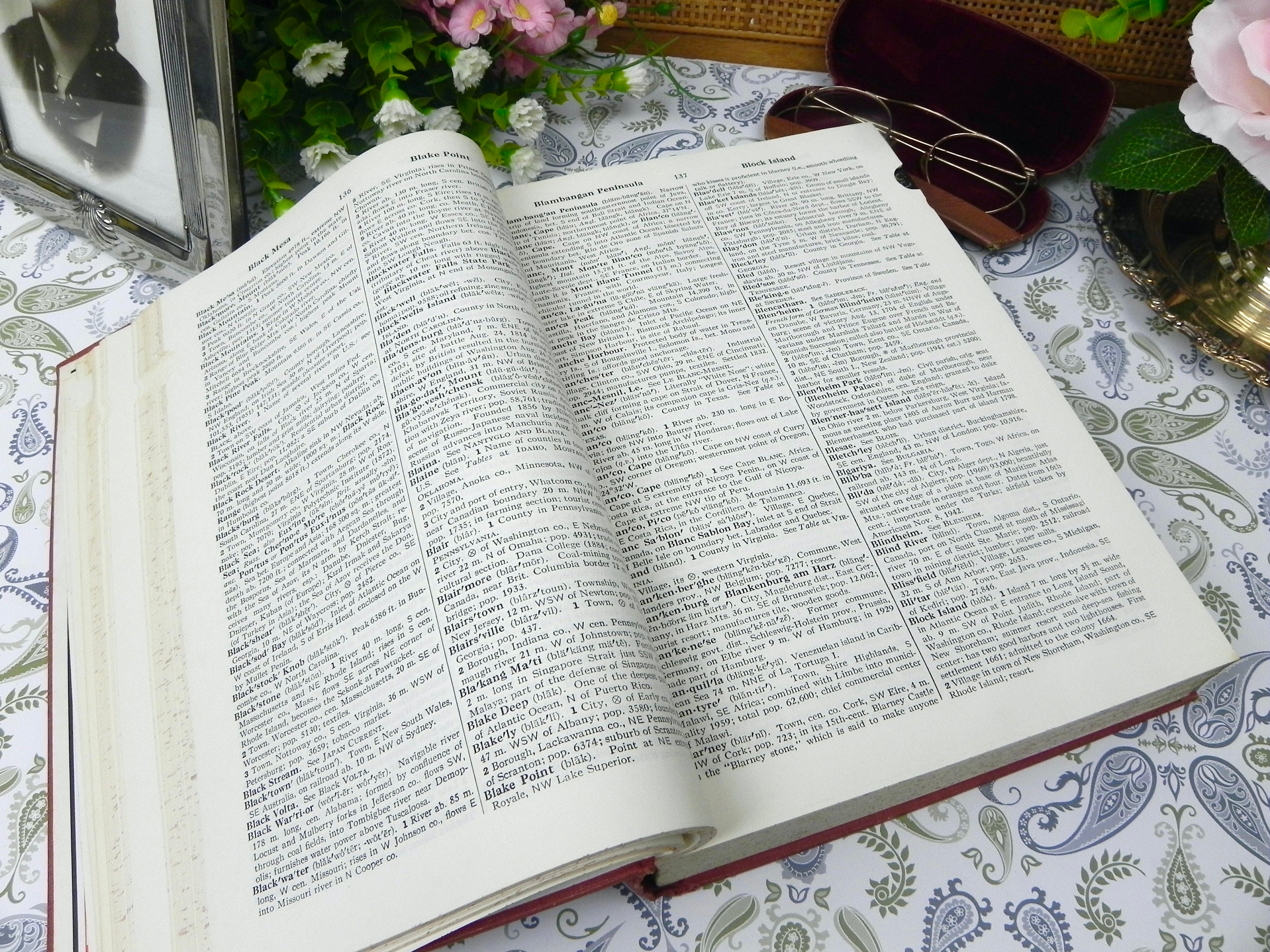 Webster's 1966 Geographical Dictionary Vintage Dictionary Old Books - Etsy