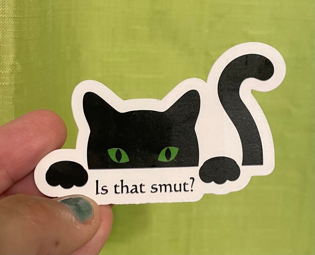 Is That Smut? Judgy Kitty Sticker, Bookish Sticker, 3 Inch, Glossy ...