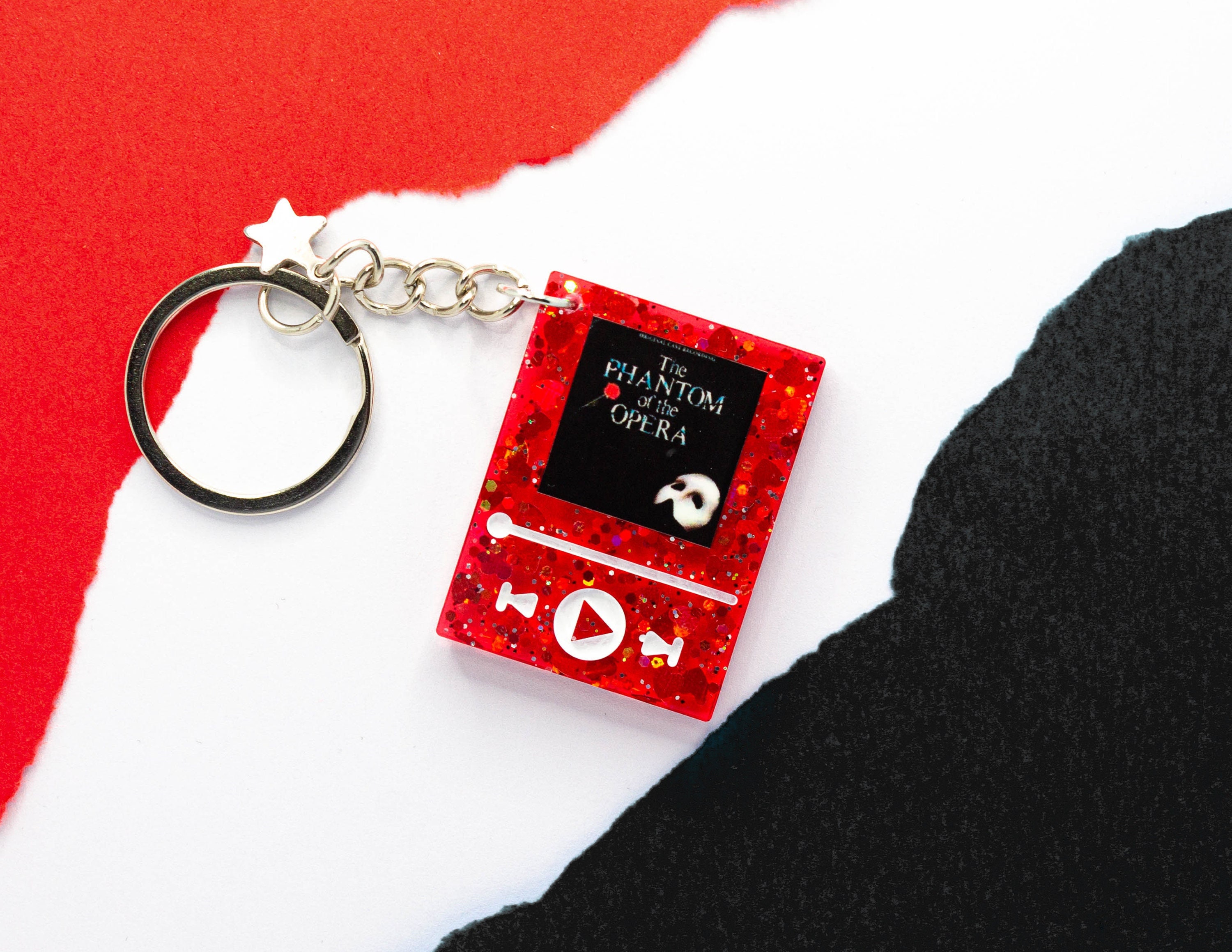 Phantom of the Opera Resin Keychain - Broadway Keychain - Music Player ...