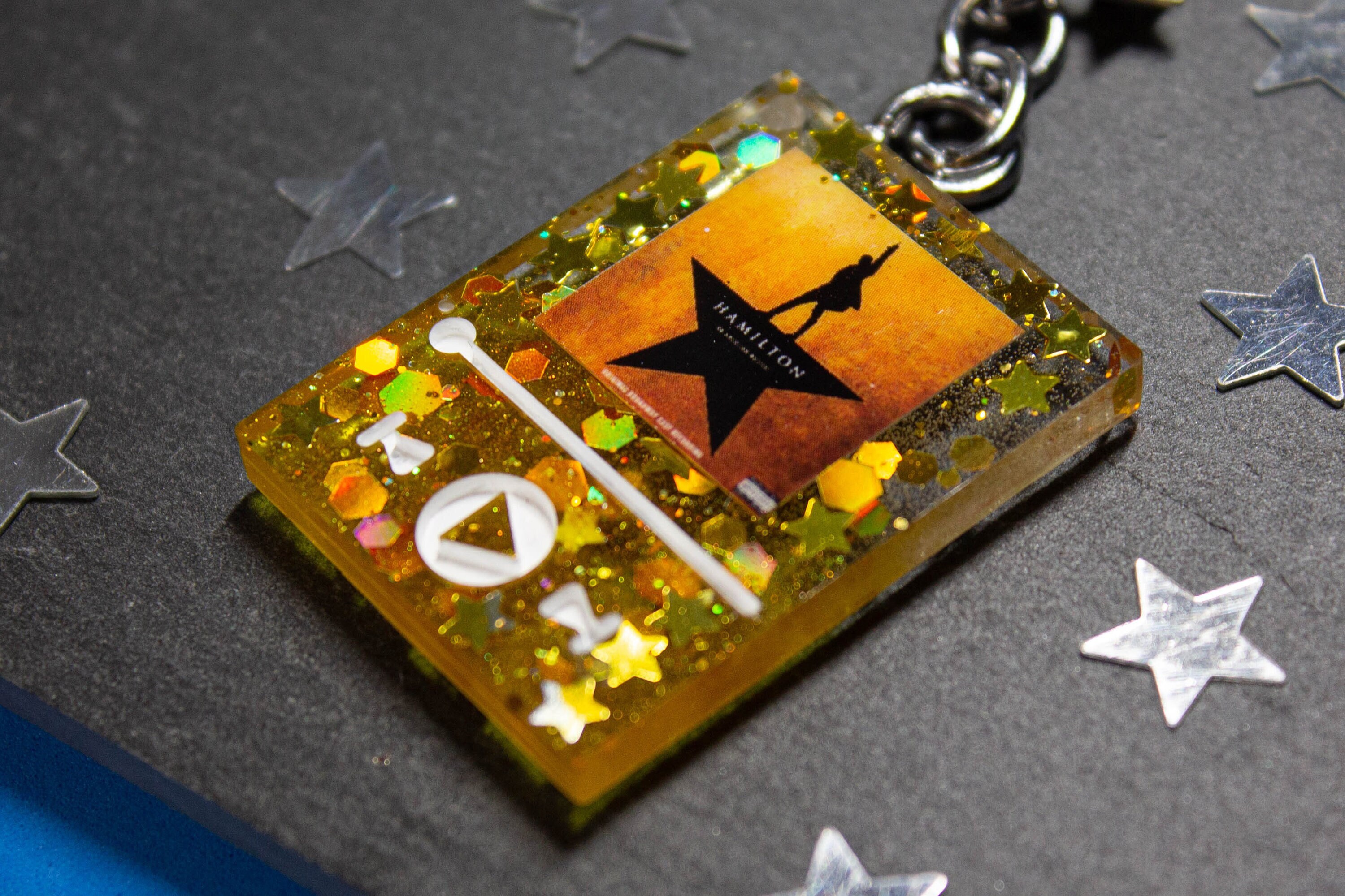 Hamilton Resin Keychain Broadway Keychain Music Player - Etsy