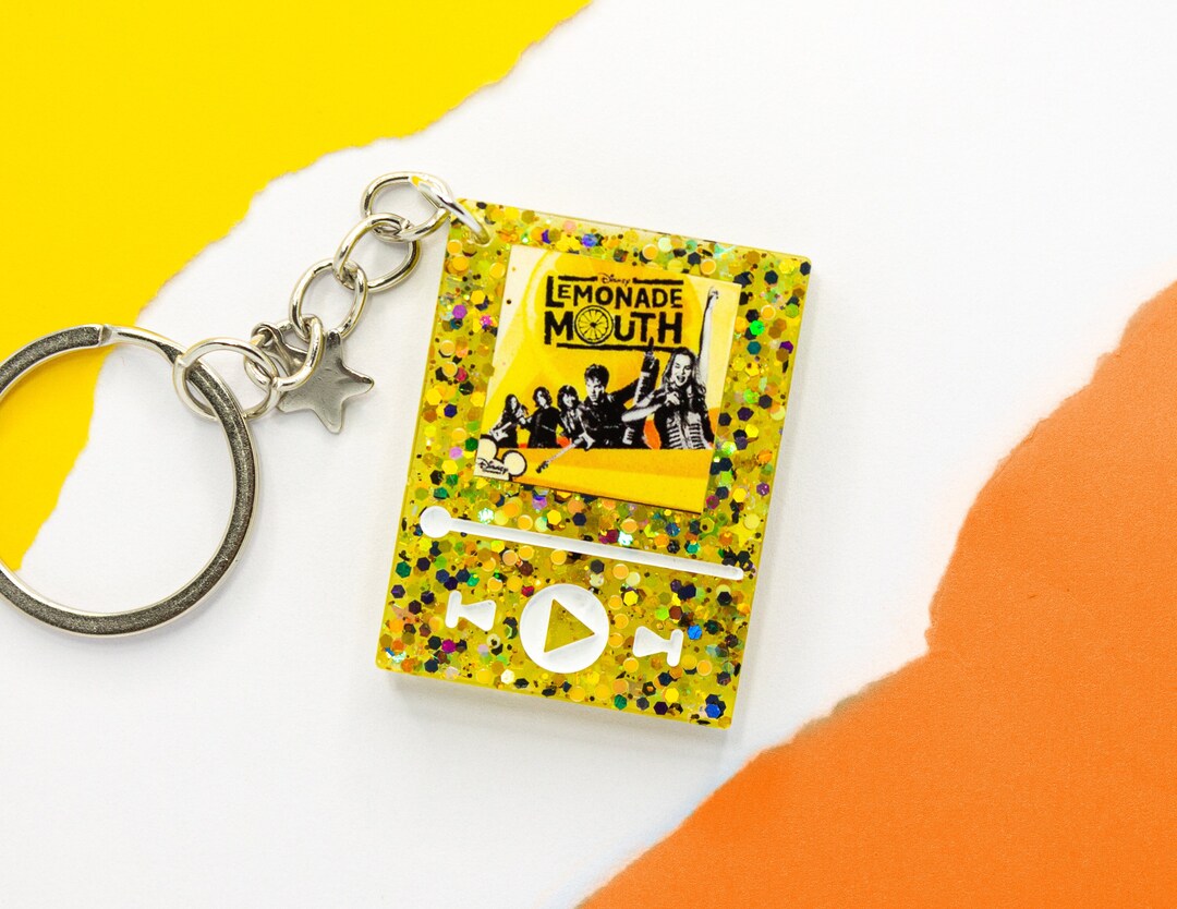 Lemonade Mouth Resin Keychain - Musical Keychain - Music Player ...