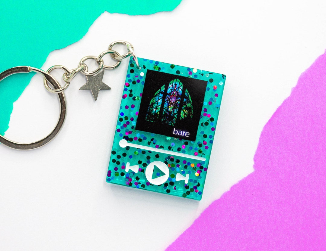 Bare Resin Keychain - Broadway Keychain - Music Player Keychain ...