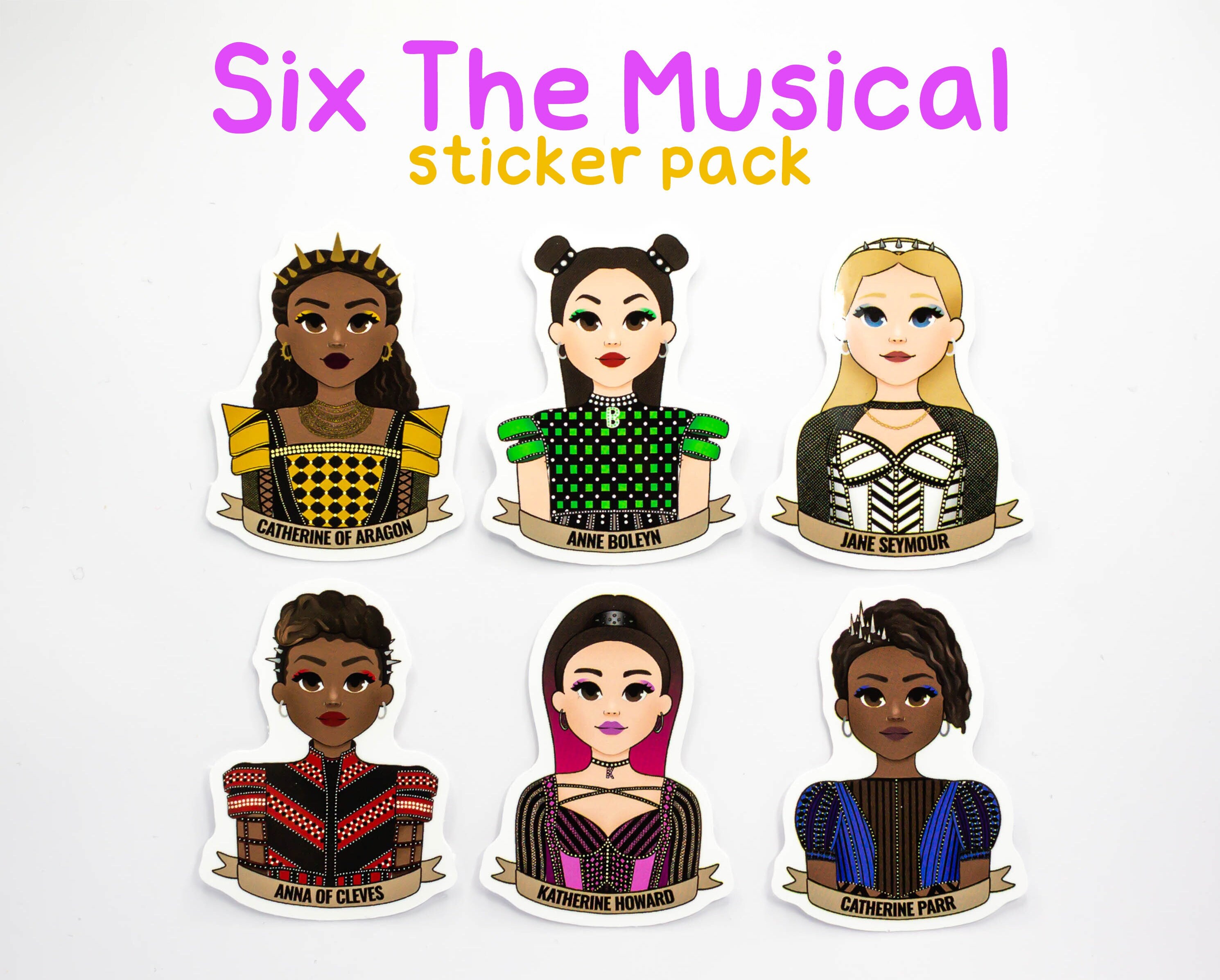 Six the Musical Stickers Broadway Stickers Queens - Etsy Canada