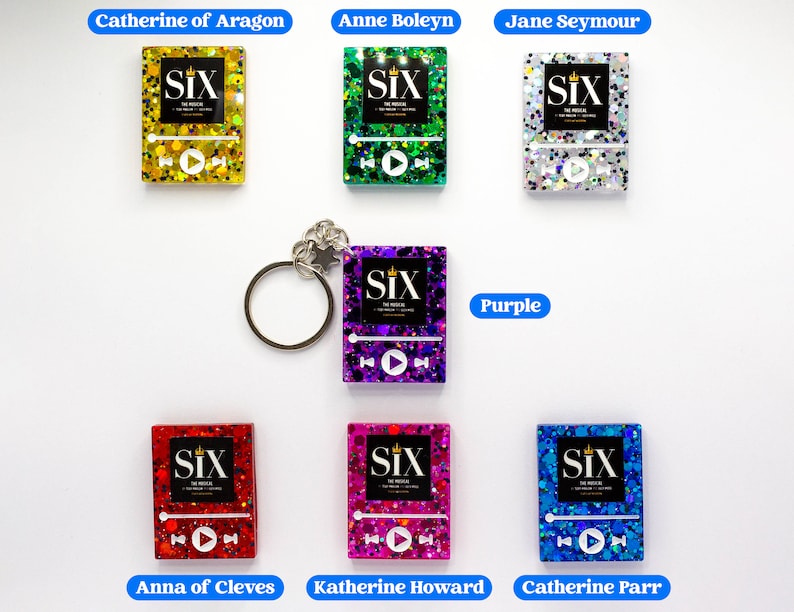 Six Resin Keychain Broadway Keychain Music Player Keychain - Etsy