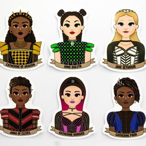 Six the Musical Stickers - Broadway Stickers - Queens - Stickers Pack ...
