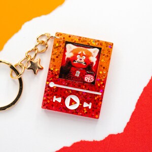 Turning Red Resin Keychain - Red - 4 Town - Music Player - Spotify ...