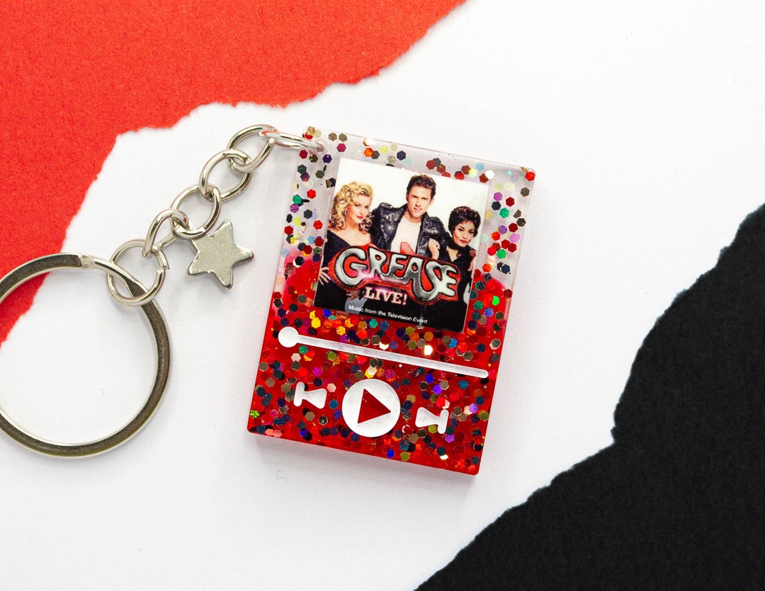 Grease Live Resin Keychain - Broadway Keychain - Music Player Keychain ...