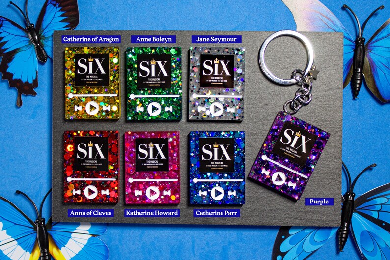 Six Resin Keychain Broadway Keychain Music Player Keychain - Etsy