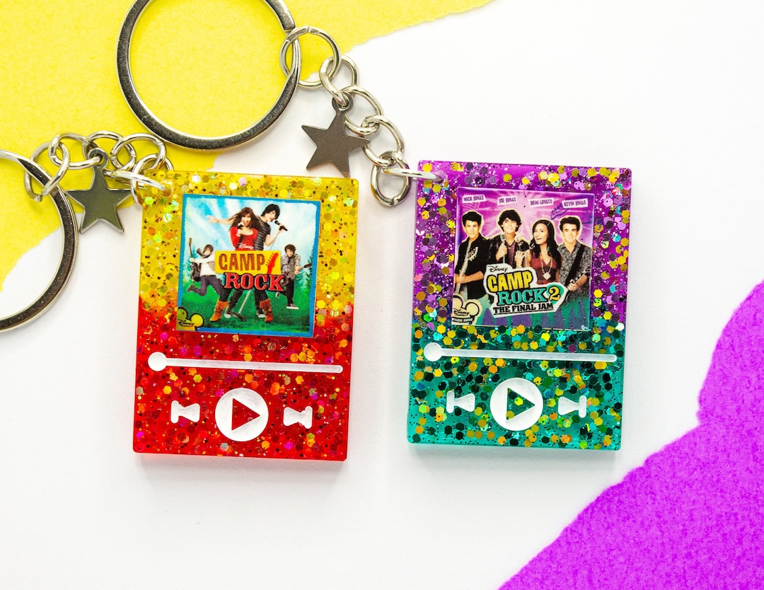Camp Rock Resin Keychain - Broadway Keychain - Music Player Keychain ...