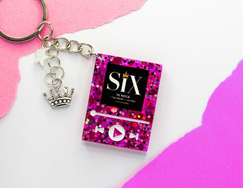 Six Resin Keychain Broadway Keychain Music Player Keychain - Etsy