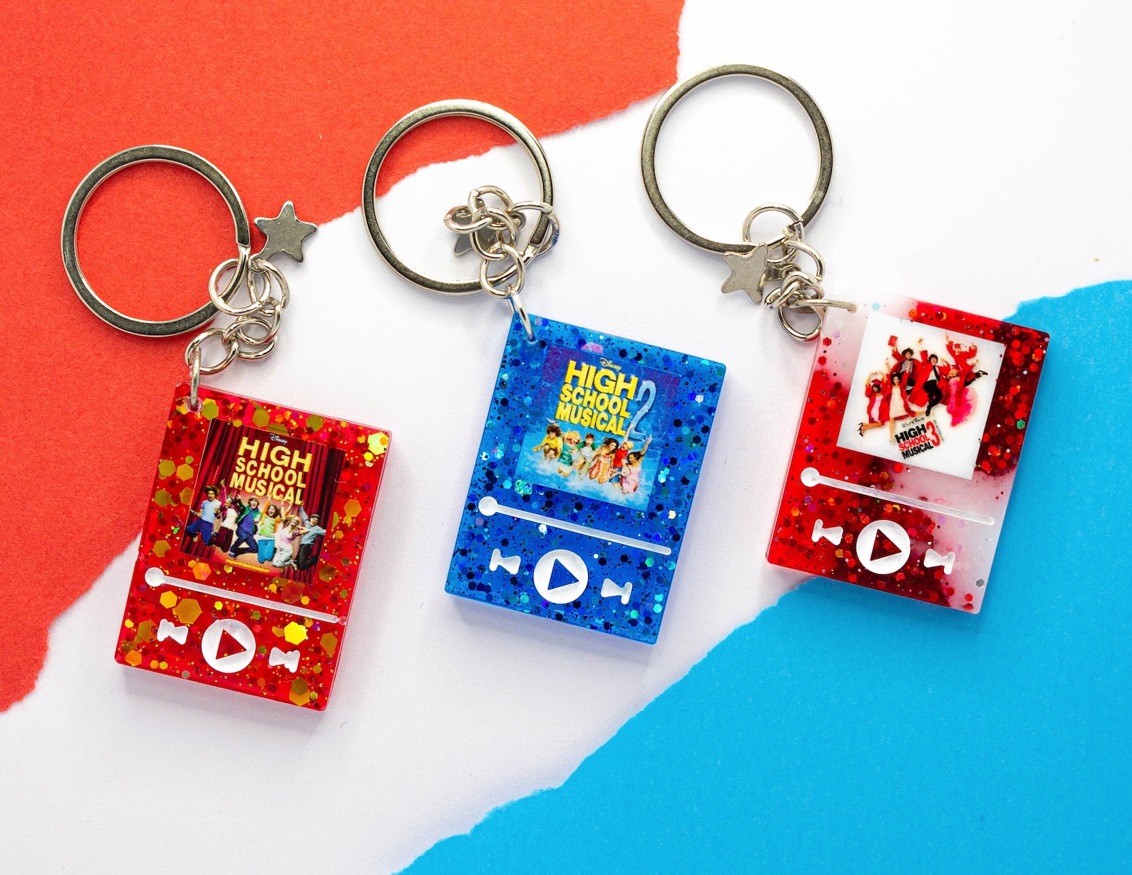 High School Musical Resin Keychain - Broadway Keychain - Music Player ...