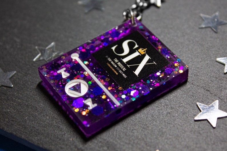 Six Resin Keychain Broadway Keychain Music Player Keychain - Etsy