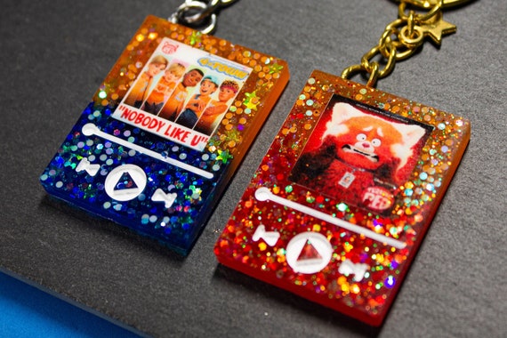 Turning Red Resin Keychain Red 4 Town Music Player - Etsy