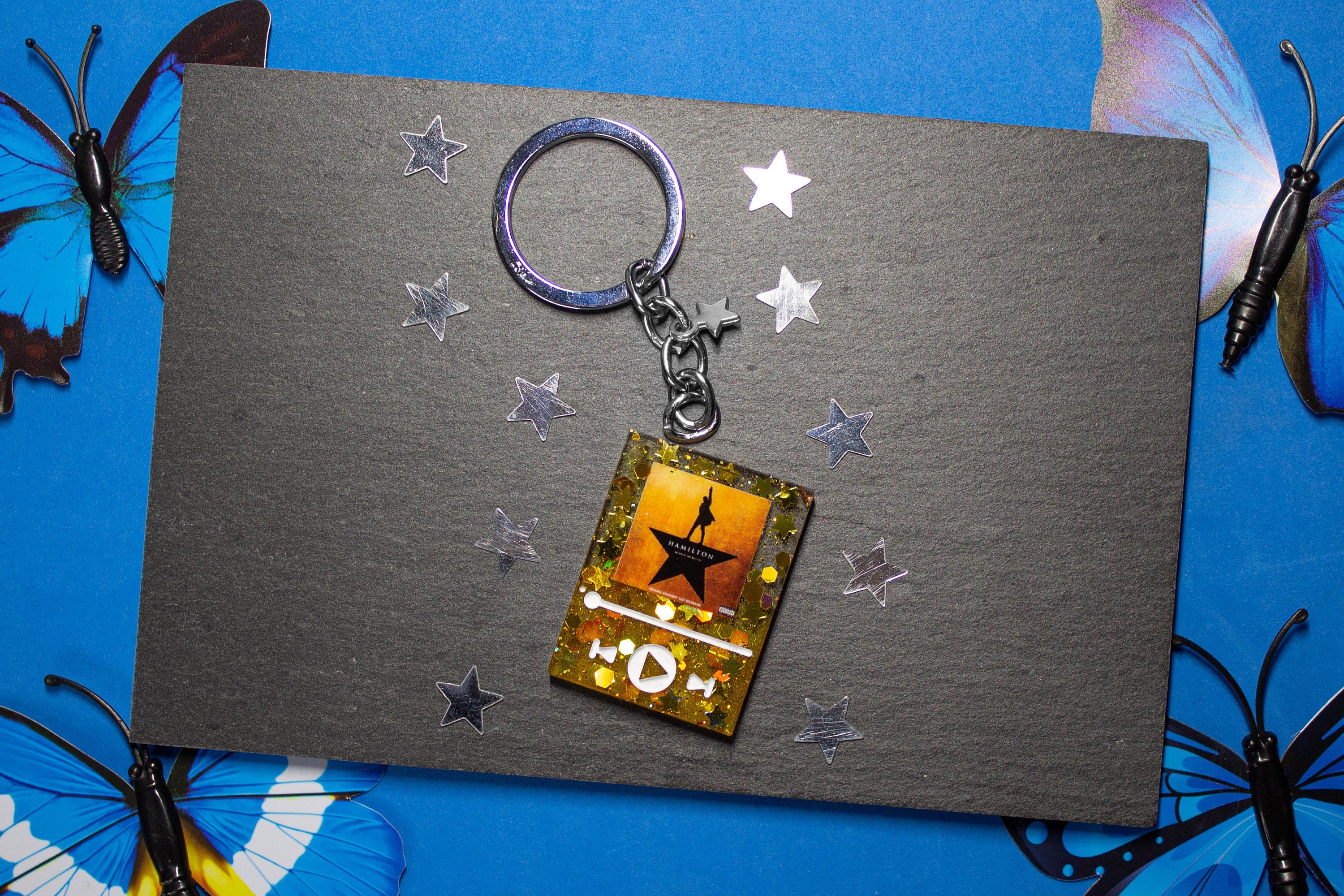 Hamilton Resin Keychain Broadway Keychain Music Player - Etsy