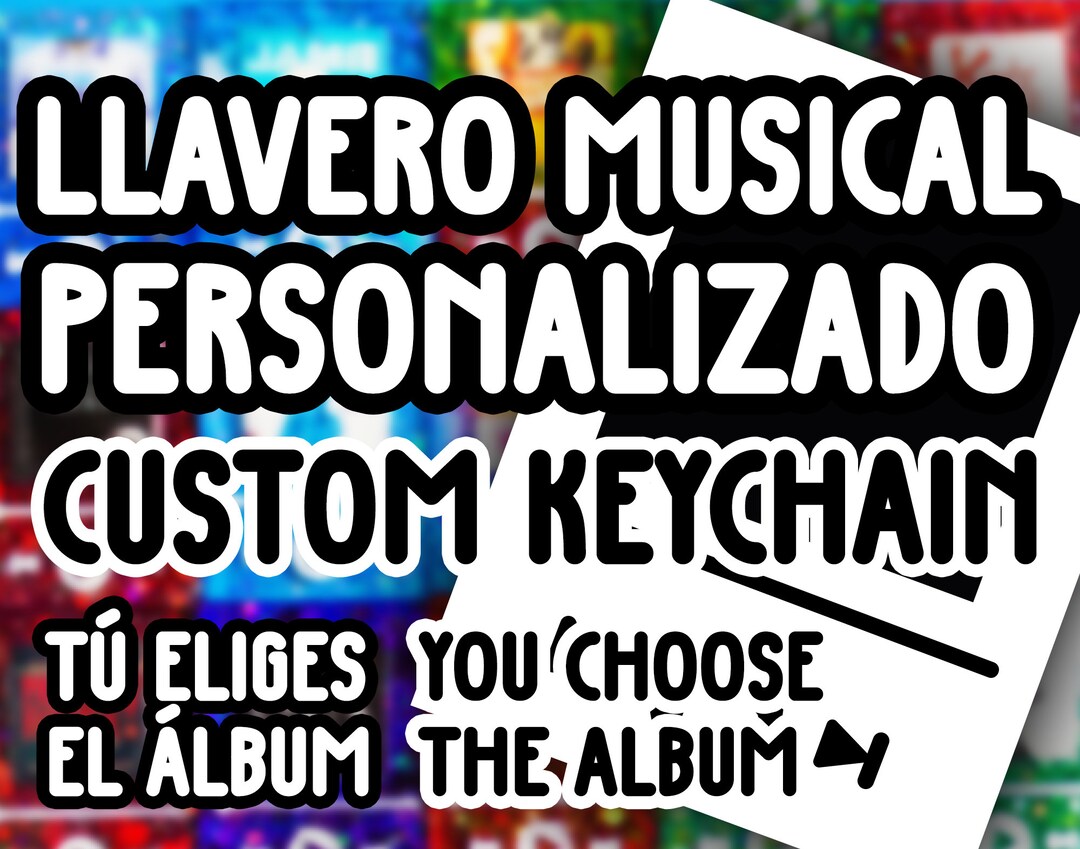 Music Custom Resin Keychain - Broadway Keychain - Music Player Keychain ...