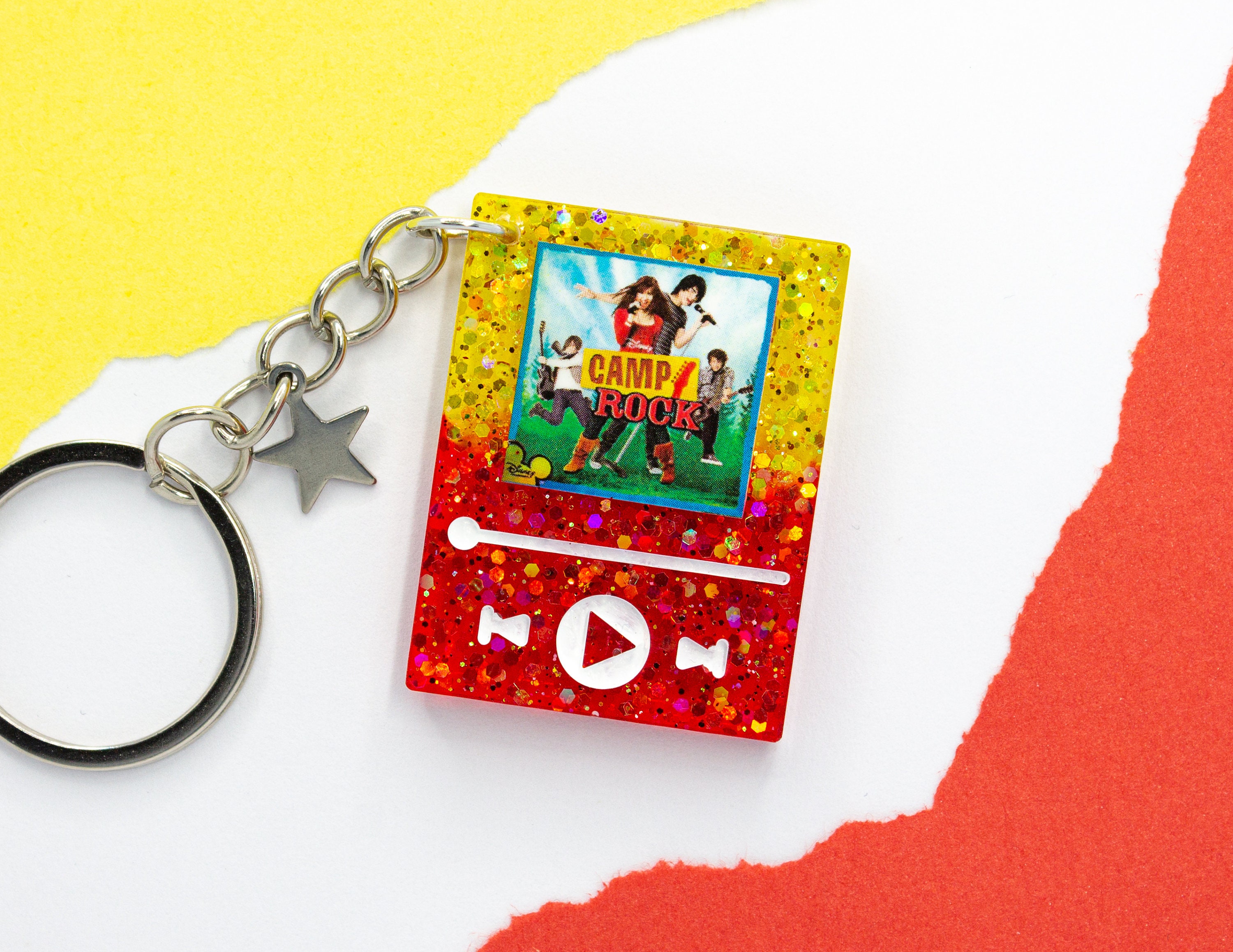 Camp Rock Resin Keychain - Broadway Keychain - Music Player Keychain ...