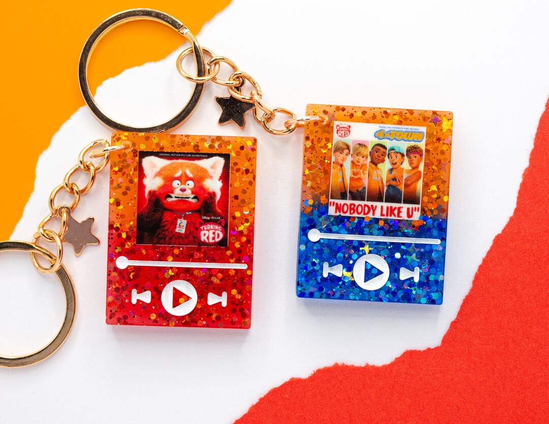 Turning Red Resin Keychain - Red - 4 Town - Music Player - Spotify ...