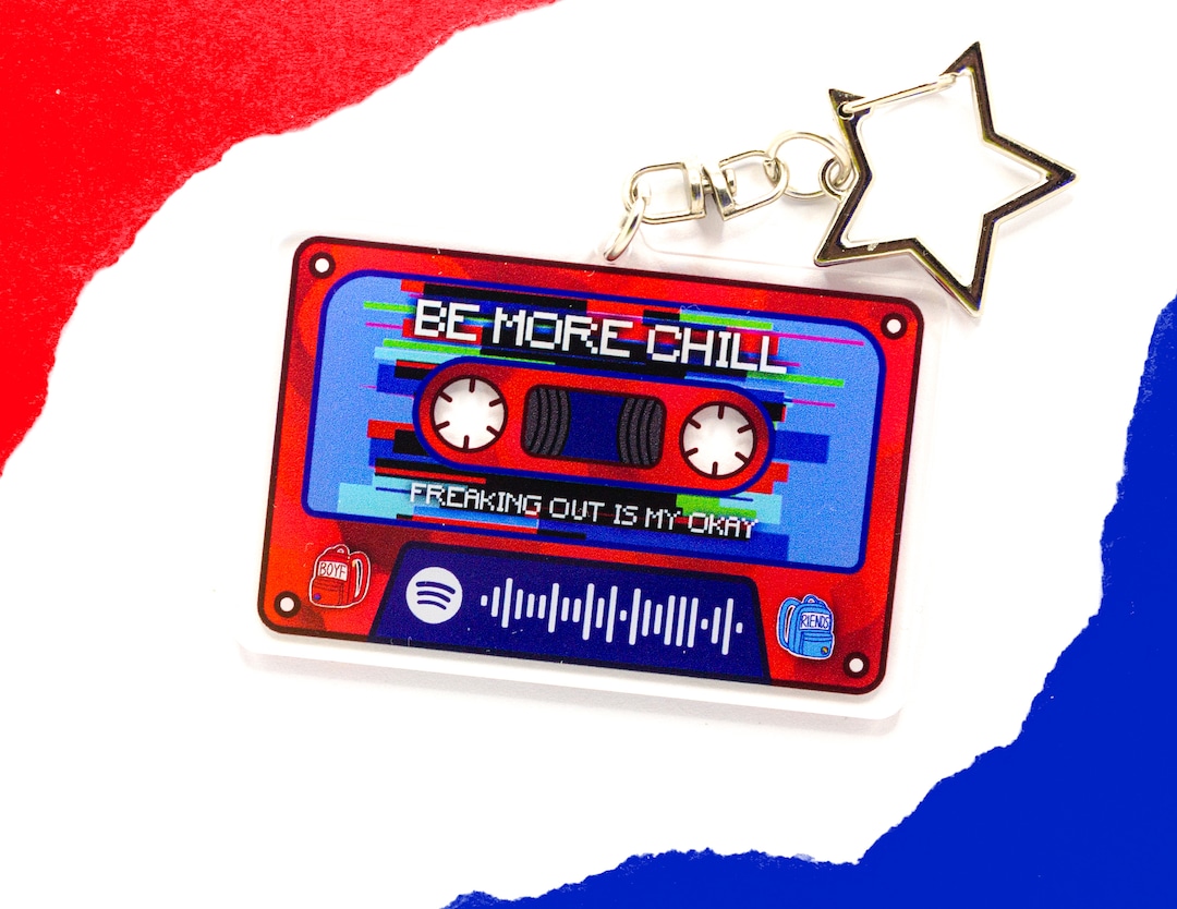 Be More Chill Musical Broadway Inspired Keychain - Custom Acrylic ...