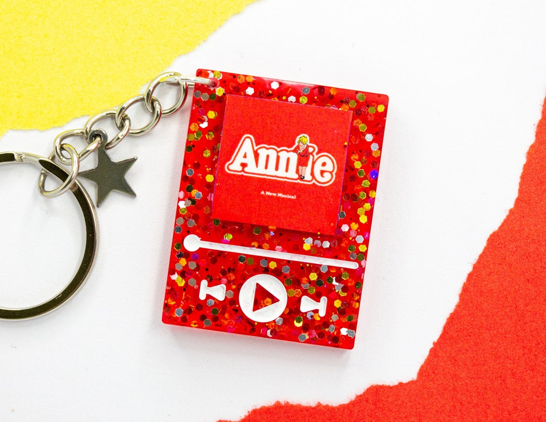 Annie Resin Keychain - Broadway Keychain - Music Player Keychain ...