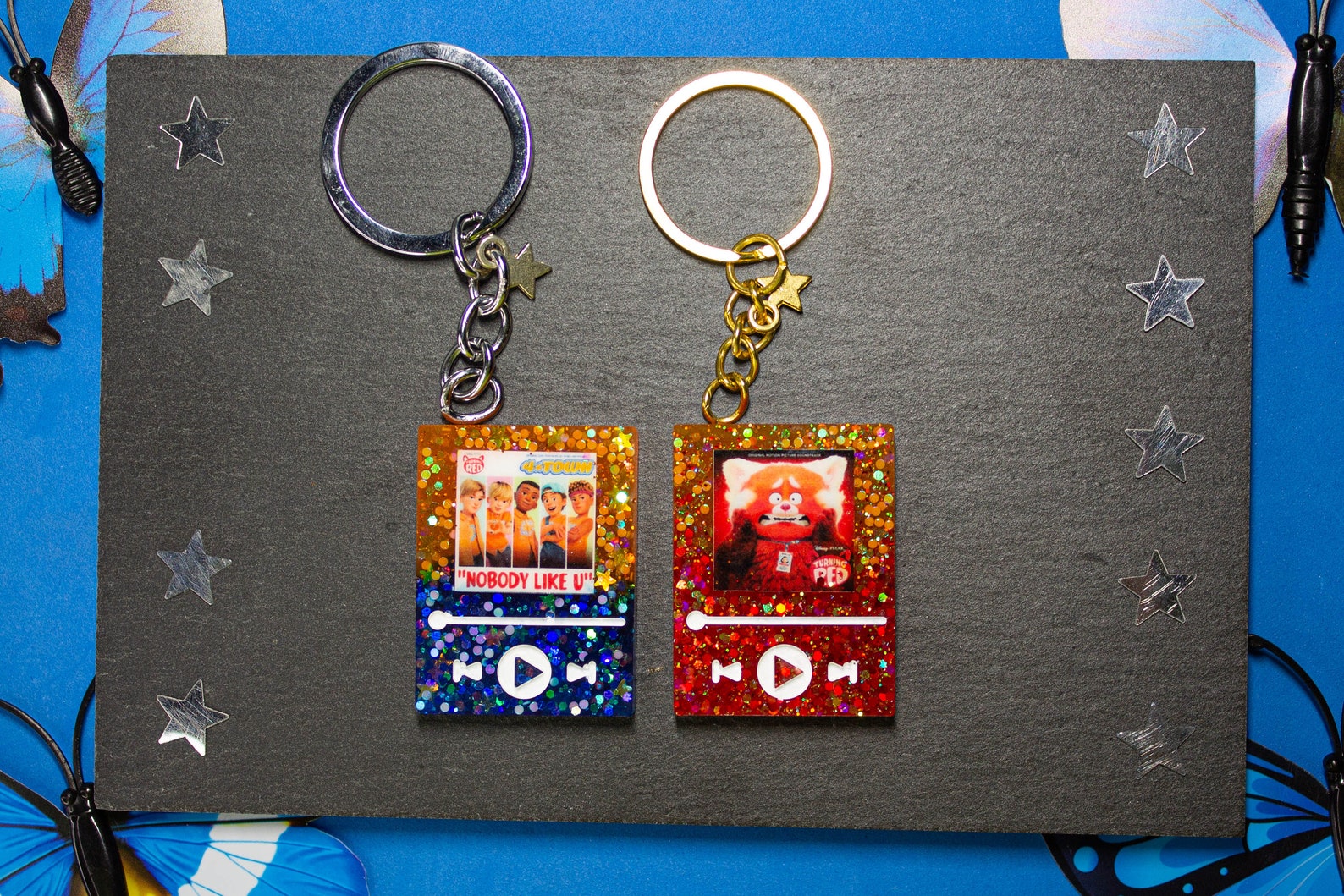 Turning Red Resin Keychain Red 4 Town Music Player | Etsy