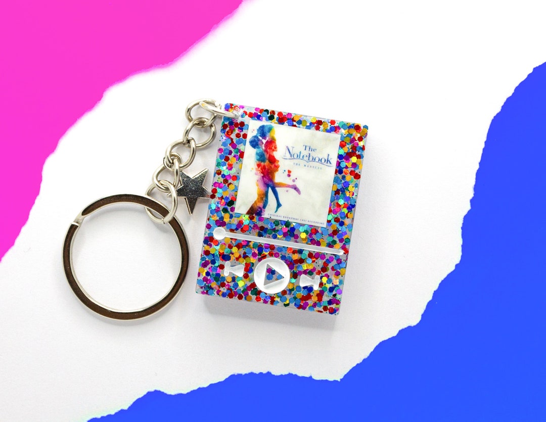 The Notebook Resin Keychain - Broadway Keychain - Music Player Keychain ...