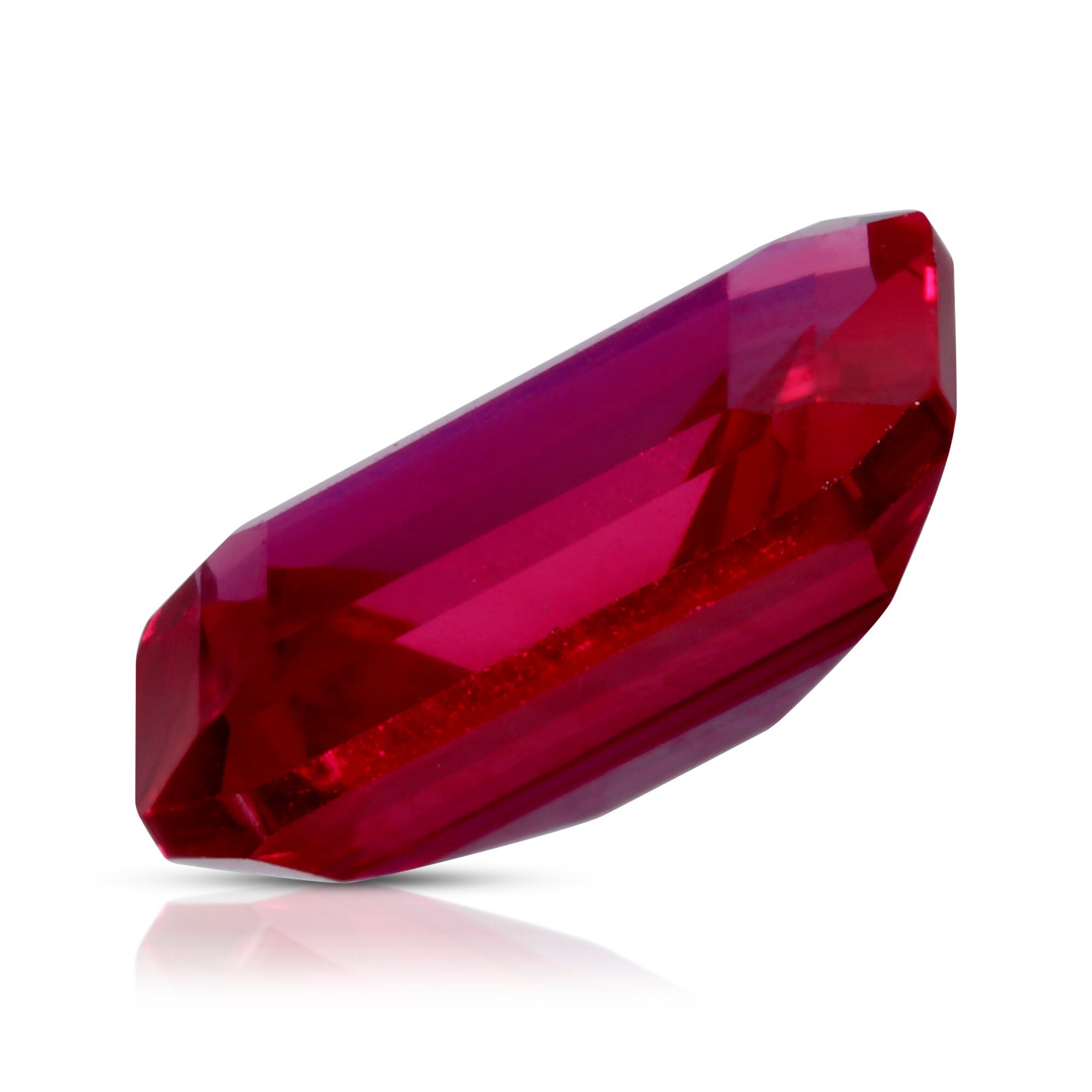 Emerald octagon Lab Grown Ruby - Etsy