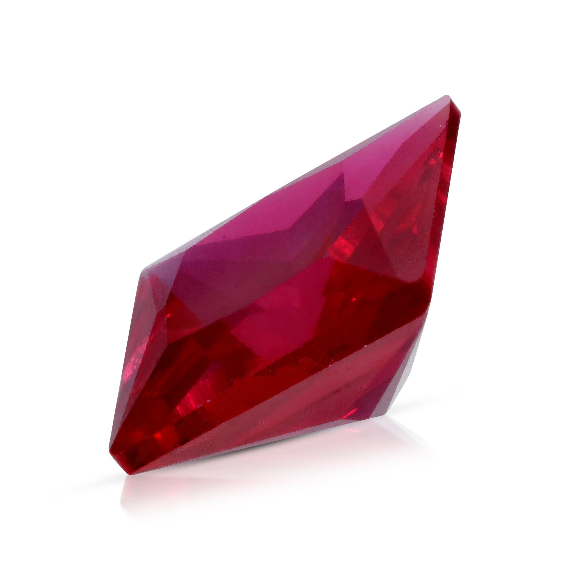 Square princess Lab Grown Ruby - Etsy