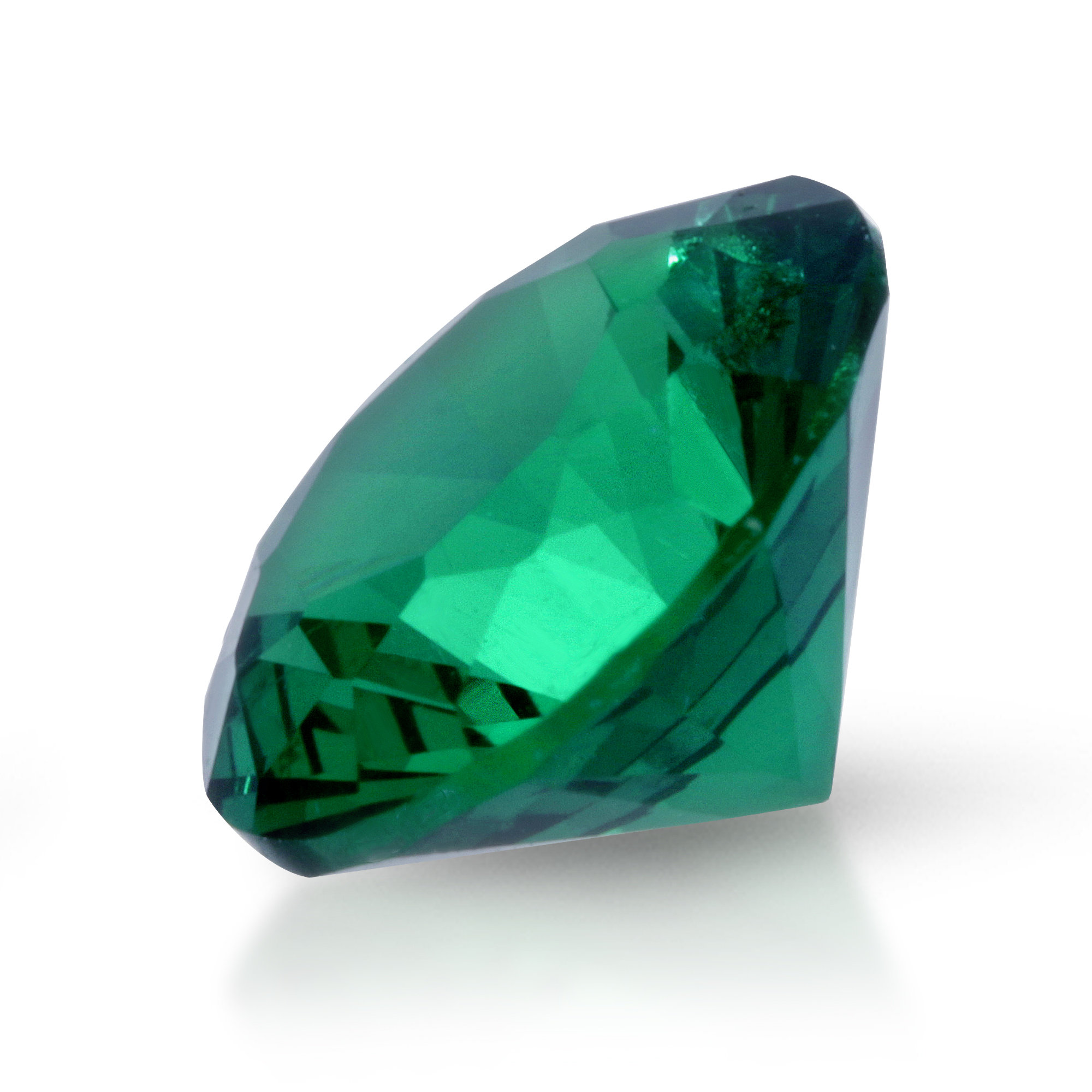 Round Lab Grown Emerald - Etsy