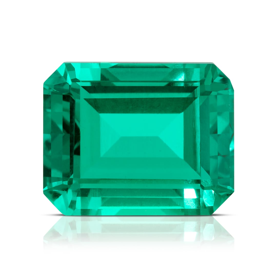 Octagon Hydrothermal Lab Grown Emerald - Etsy